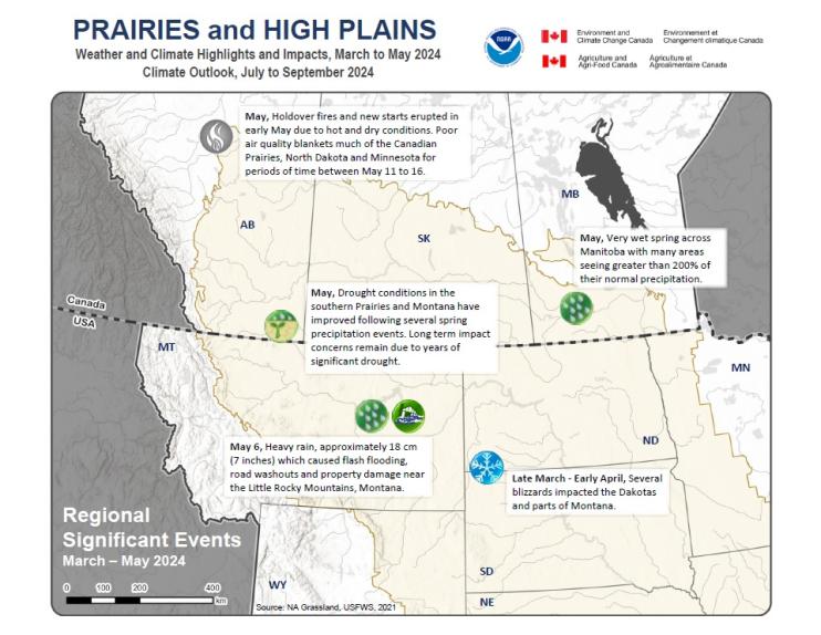 Quarterly Climate Impacts and Outlook for the Prairies and High Plains - June 2024 | Drought.gov